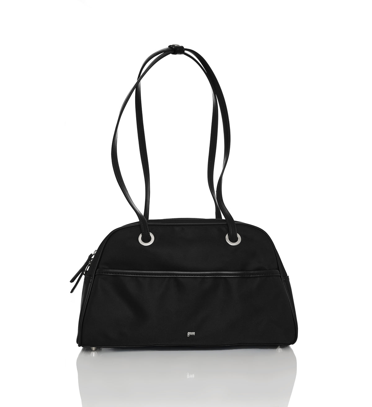 [PRE-ORDER] Medium Nylon Bowler Bag in Charcoal – GVN